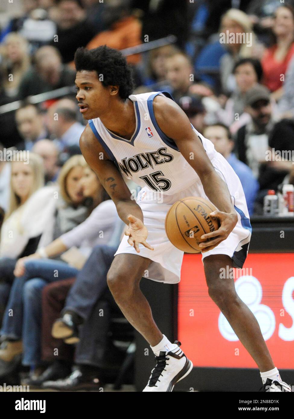 Minnesota Timberwolves' Mikael Gelabale of France dribbles in the ...