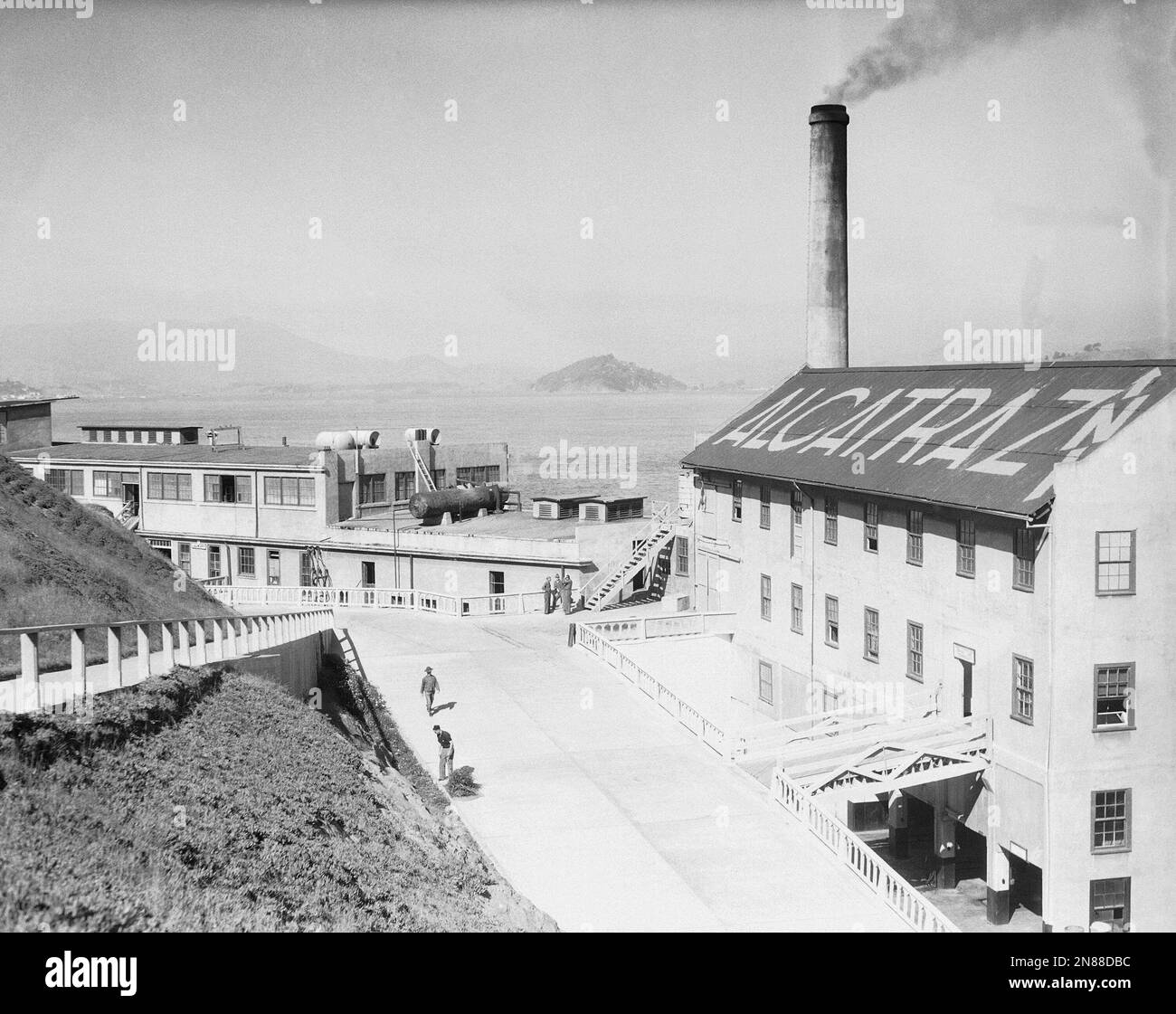 From left to right are the laundry room, power plant and quartermaster ...