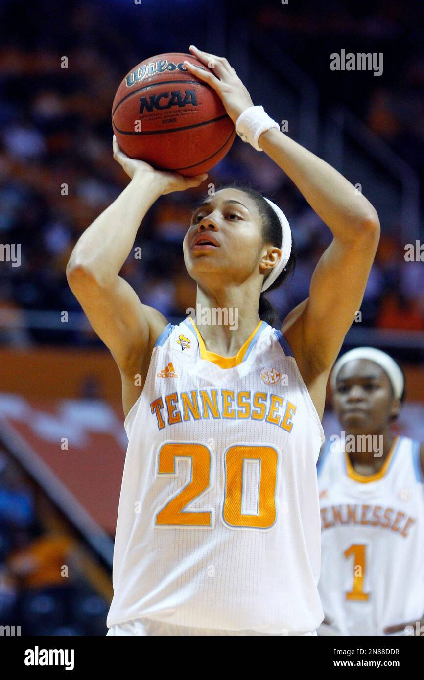 Tennessee center Isabelle Harrison (20) during an NCAA college ...