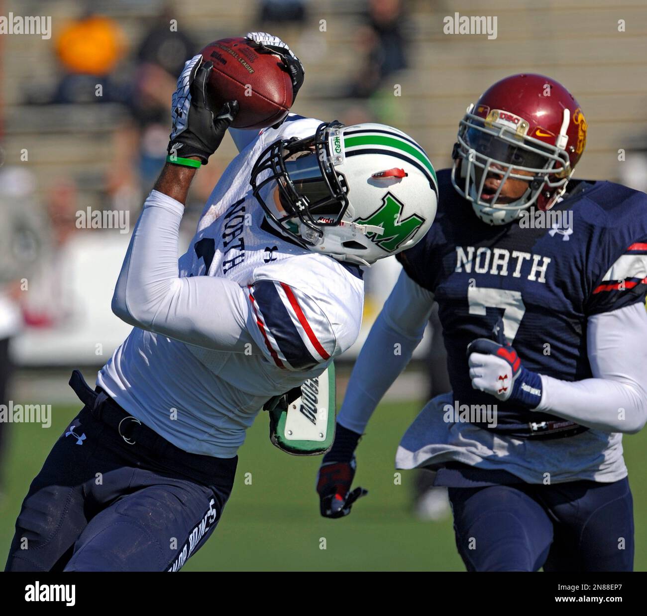 Senior Bowl North Squad wide receiver Aaron Dobson of Marshall (3 ...