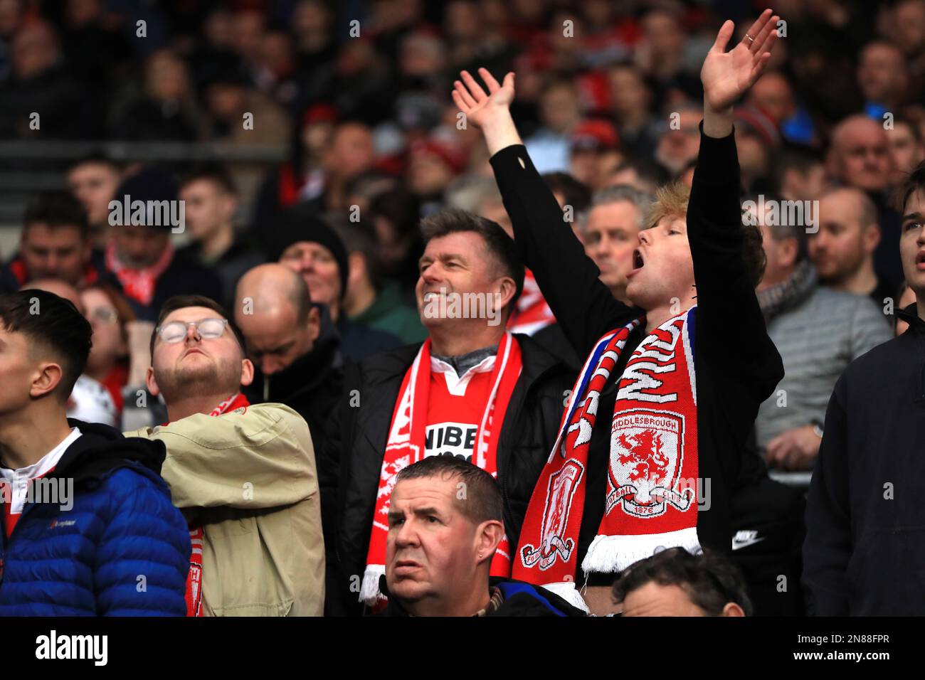 Middlesbrough fans show support in stands hi-res stock photography and ...