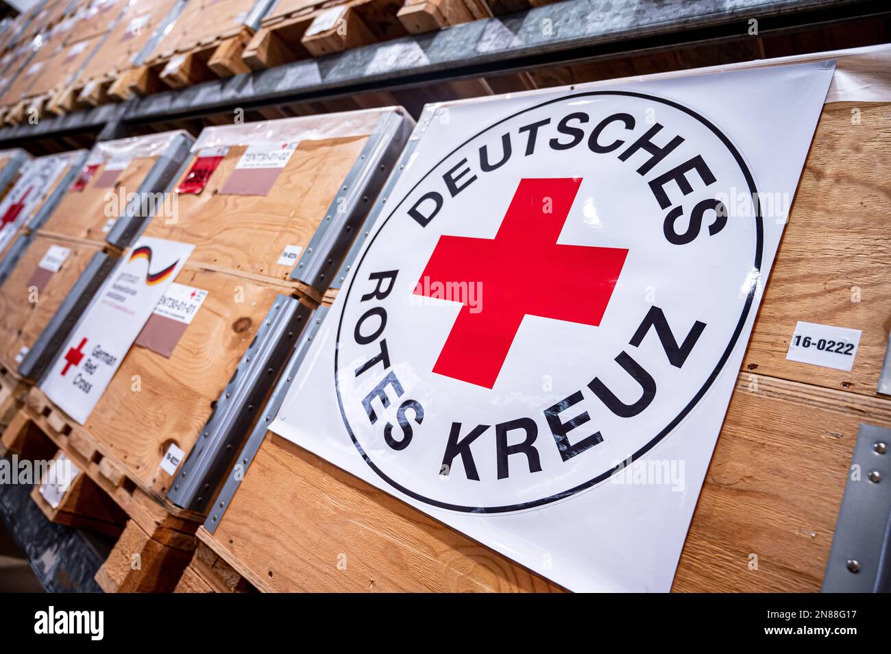 11 February 2023, Brandenburg, Schönefeld: Emergency Response Units ...