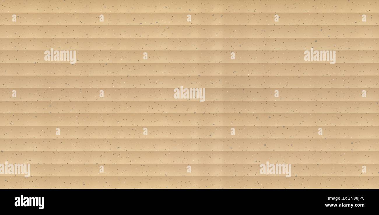 Old craft corrugated carton seamless pattern with grainy texture. Beige ...