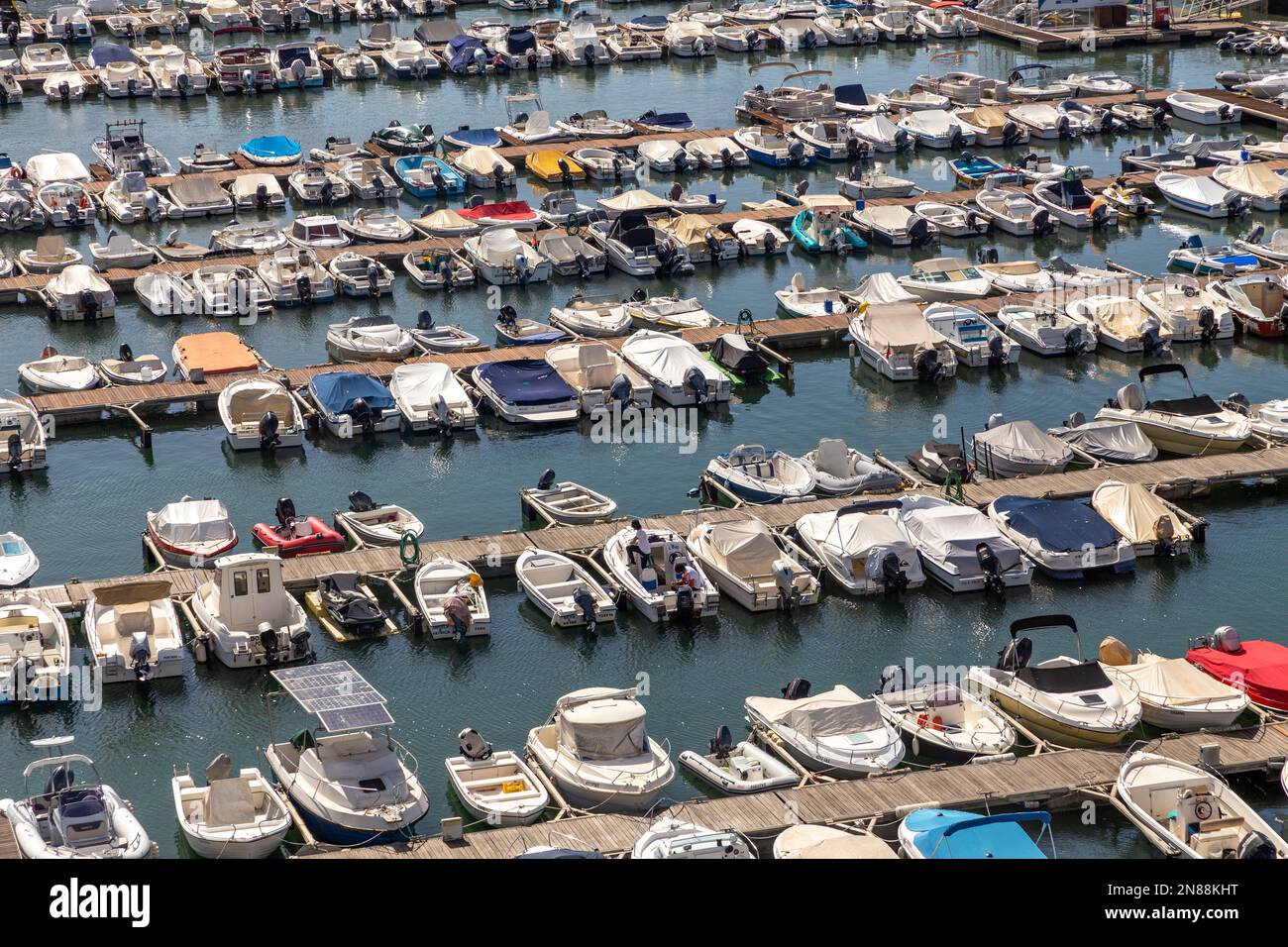 Faro, Portugal - October 3, 2020: view to harbor and marina of Faro ...
