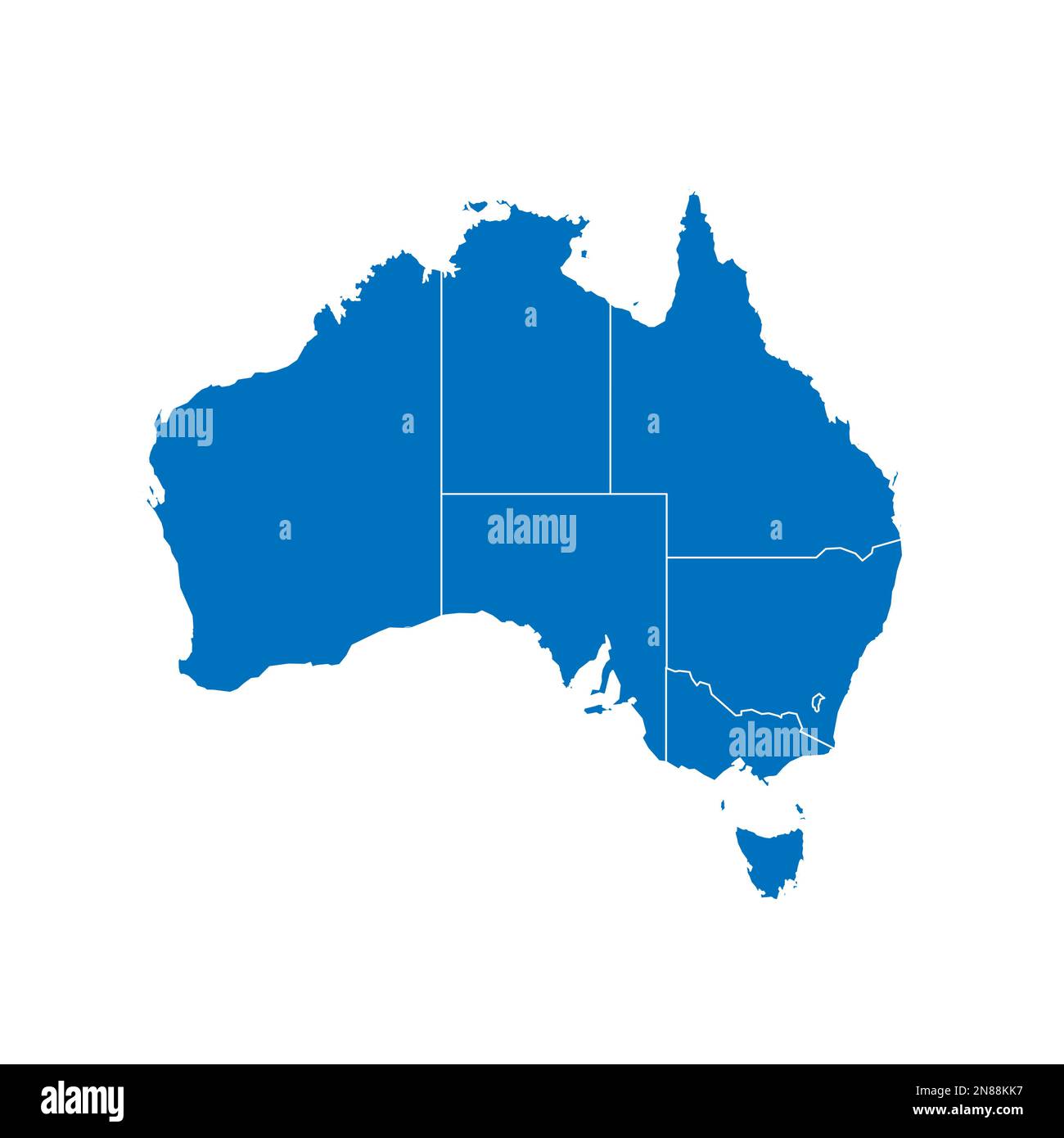Australia political map of administrative divisions - states and ...