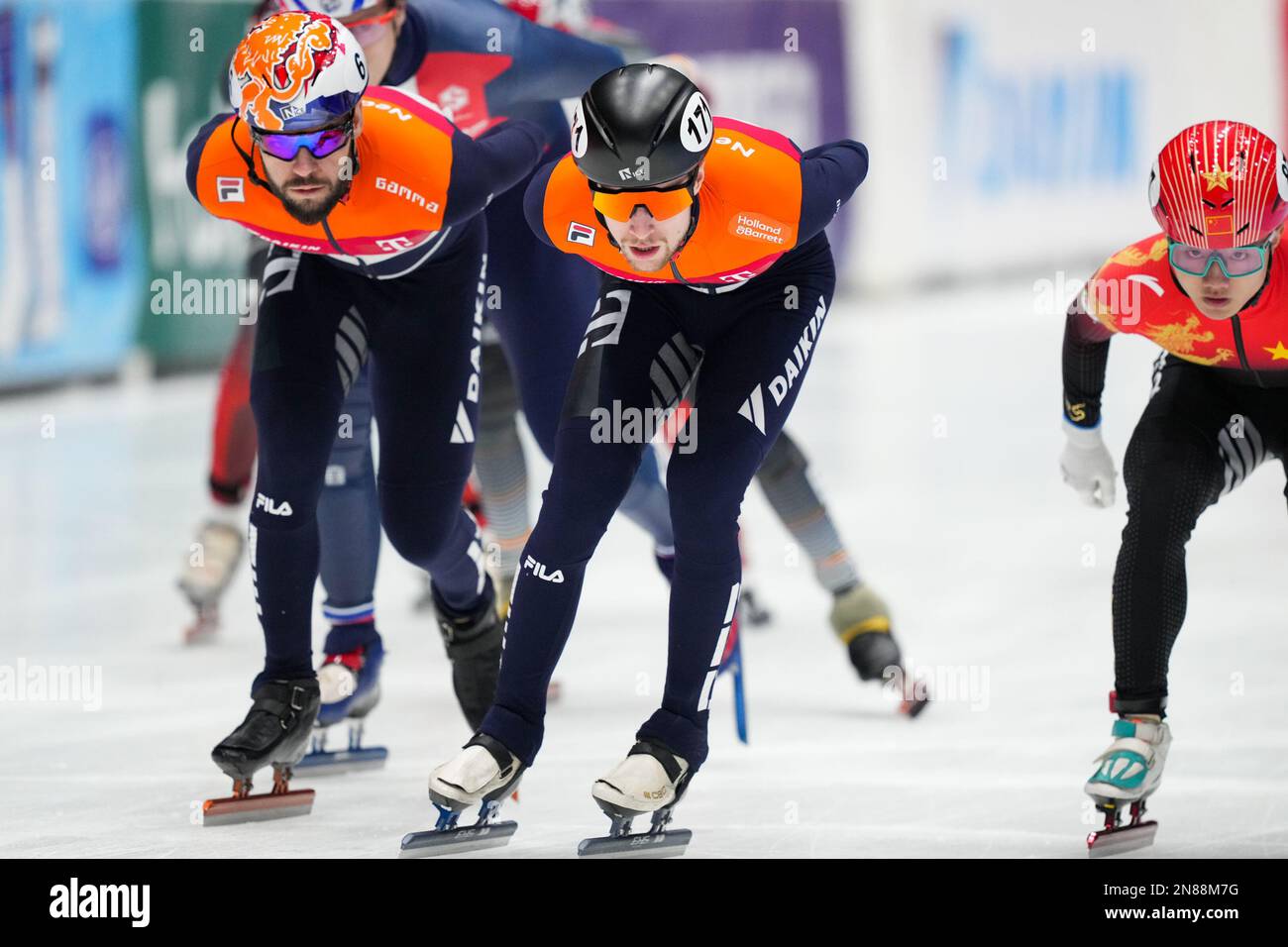 DORDRECHT, NETHERLANDS - FEBRUARY 11: Friso Emons of the Netherlands during the ISU World Cup ...