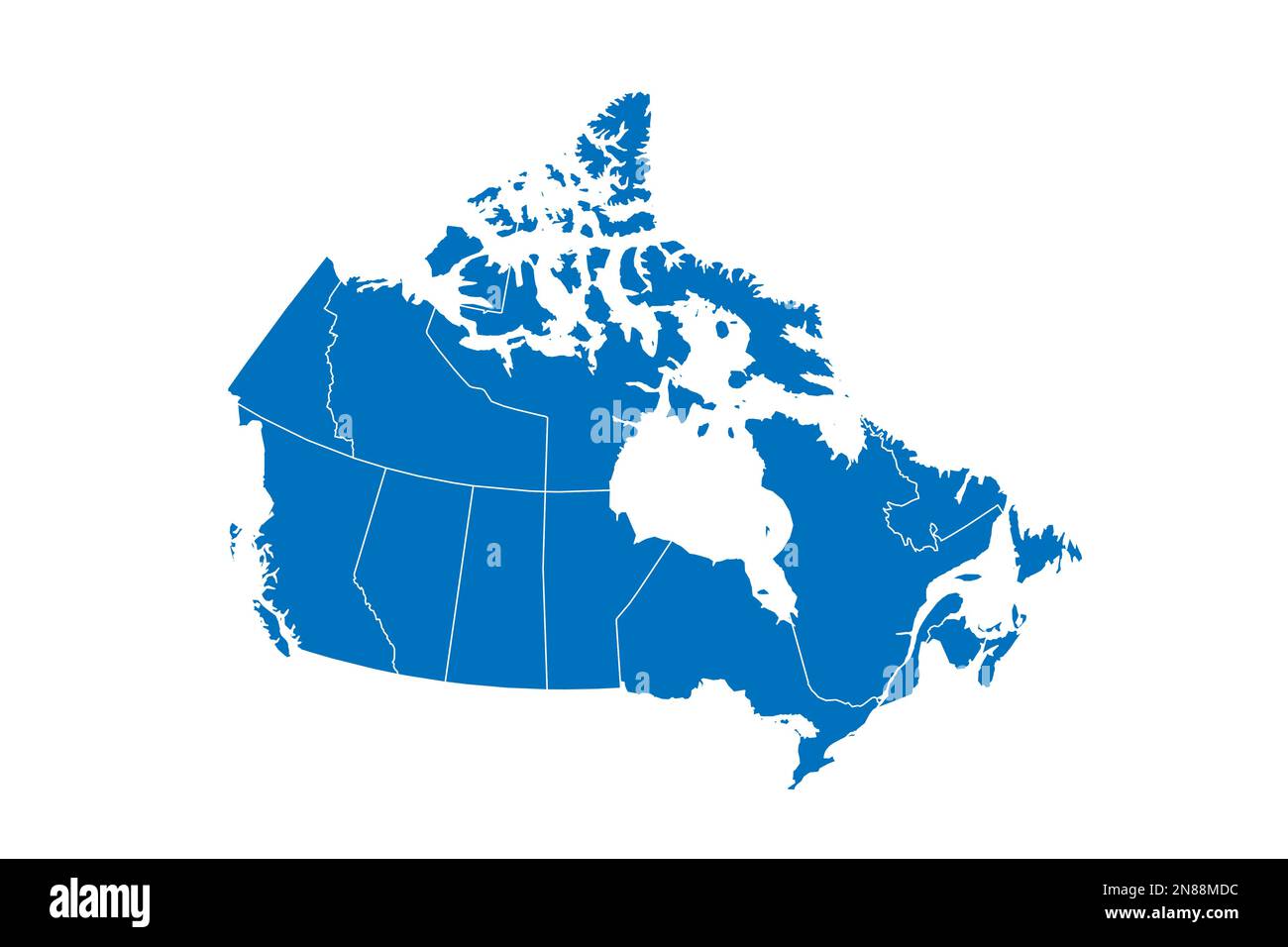 Canada political map of administrative divisions - provinces and ...