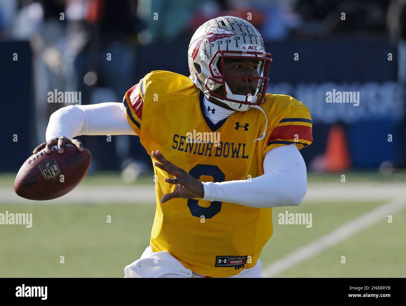Senior Bowl South Squad quarterback EJ Manuel of Florida State (3 ...