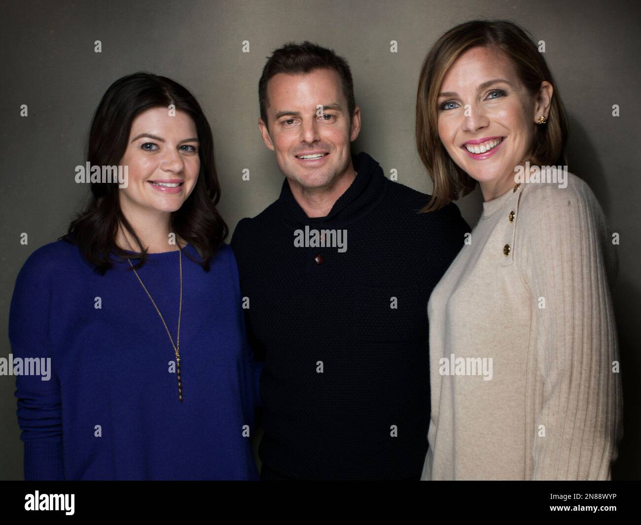 From left, actress Casey Wilson, director Chris Nelson and actress June Diane Raphael from the ...