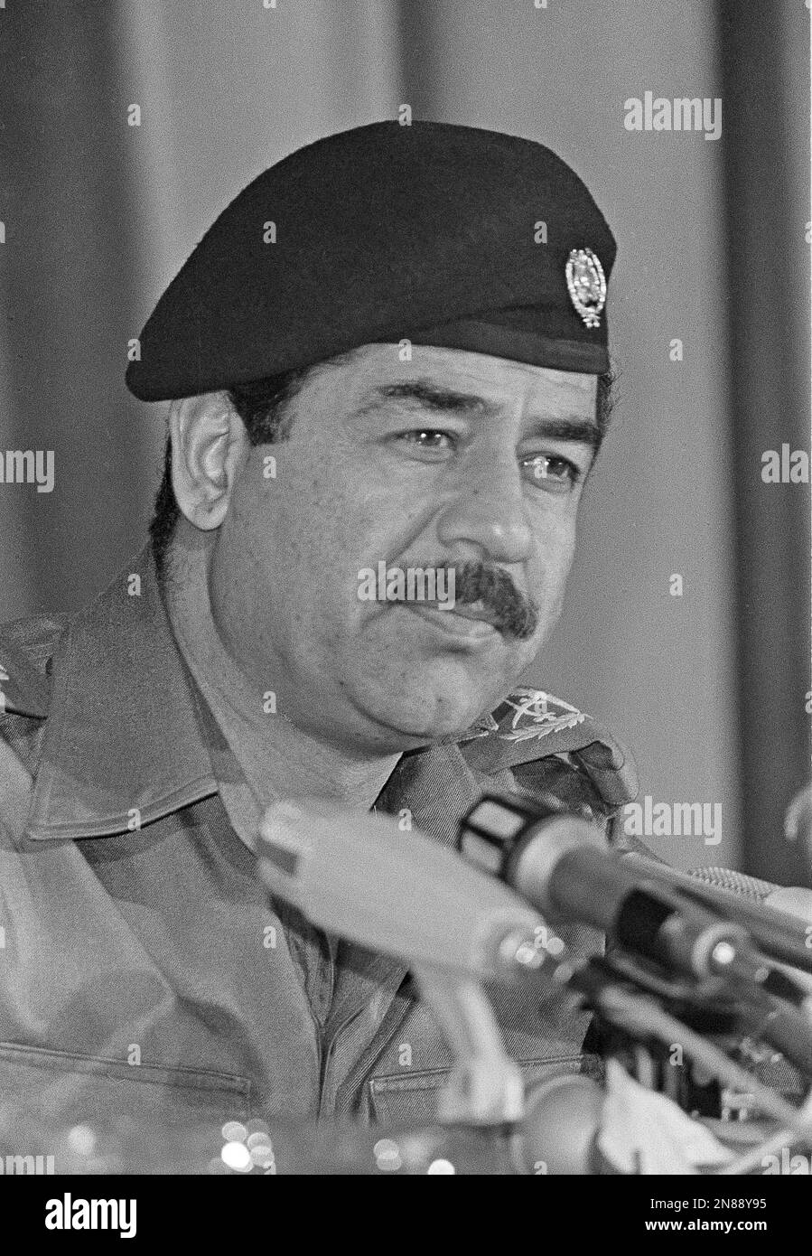 Iraqi President Saddam Hussein is shown speaking in Baghdad, Nov. 11 ...