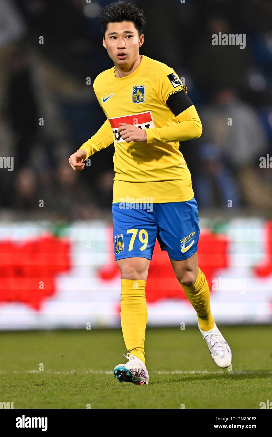 Westerlo's Yusuke Matsuo pictured during a soccer match between KVC Westerlo and KAA Gent ...