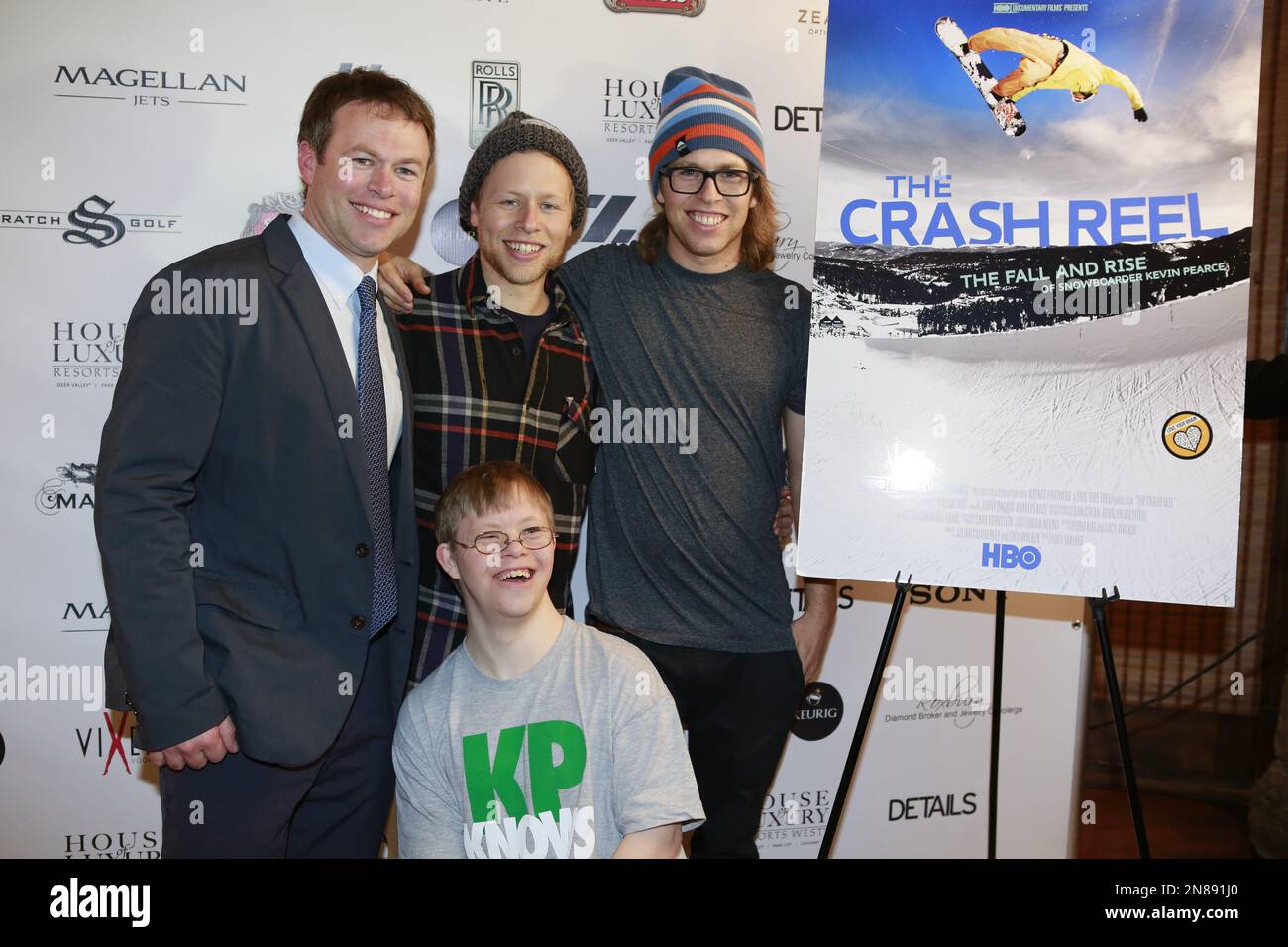 (l-r) Andrew Pearce, Adam Pearce, Kevin Pearce, David Pearce from the ...