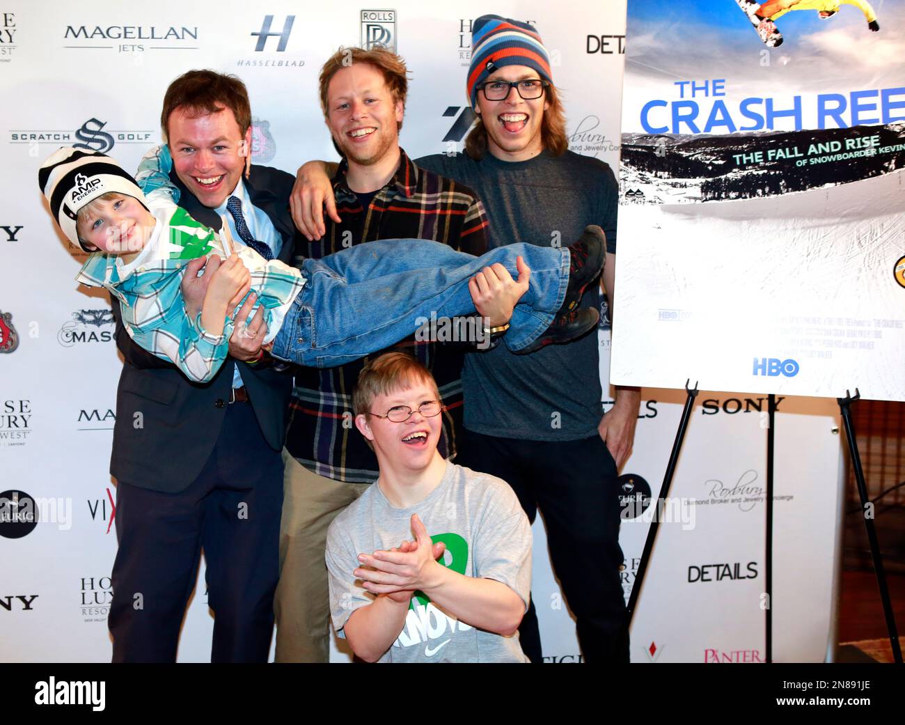 (l-r) Max Ledyard, Andrew Pearce, Adam Pearce, Kevin Pearce, David ...