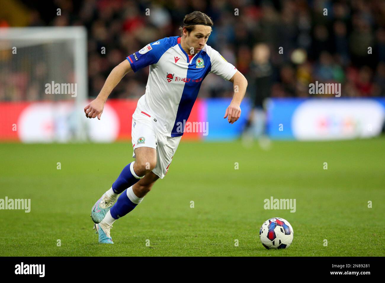 Blackburn Rovers’ Callum Brittain in action during the Sky Bet ...