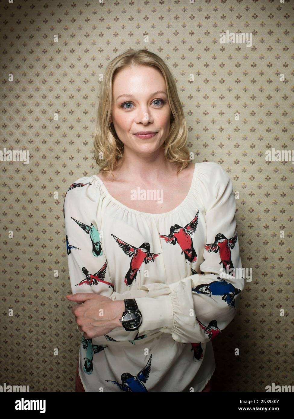 Actress Alexandra Holden from the film "In A World" poses for a ...