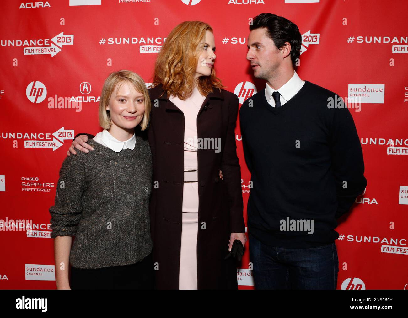 From left, actors Mia Wasikowska, Nicole Kidman and Matthew Goode ...