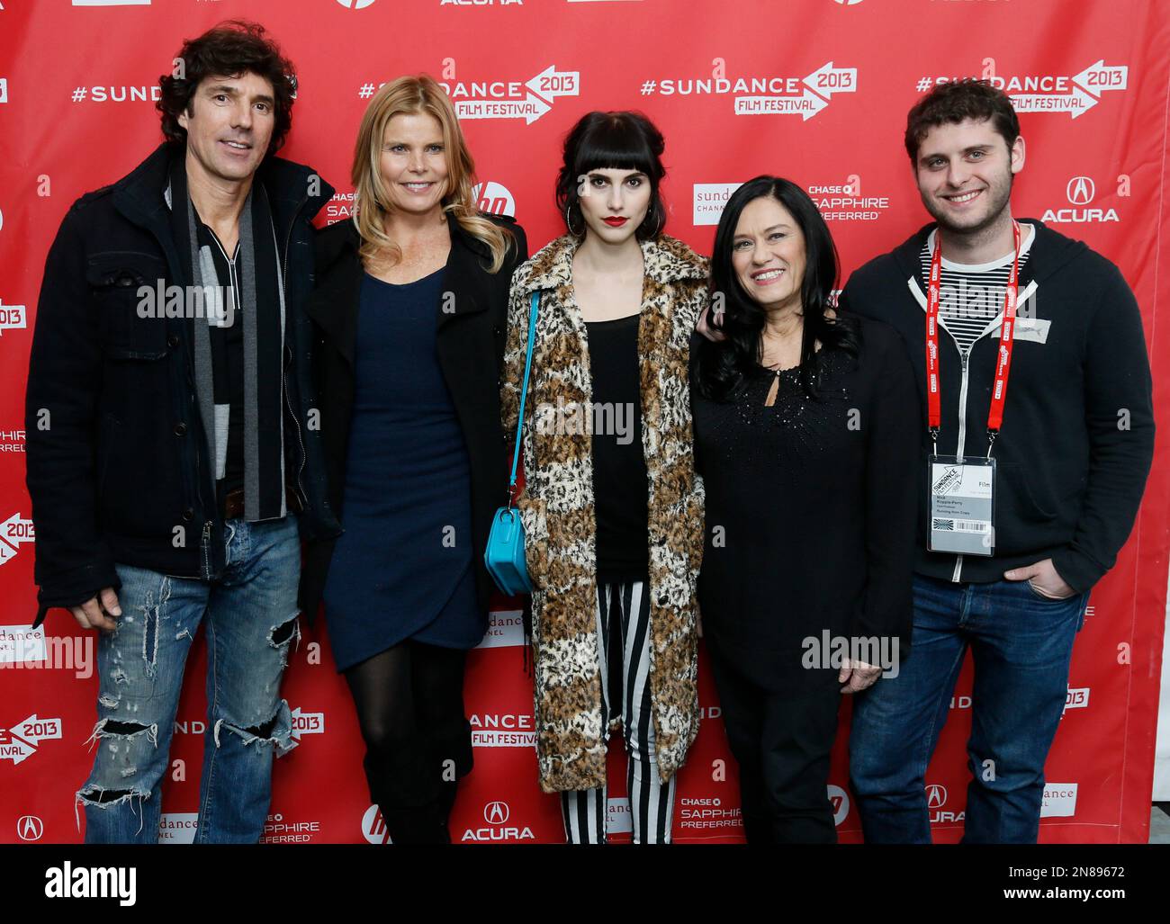 Cast members, actress Mariel Hemingway, second left, her boyfriend ...