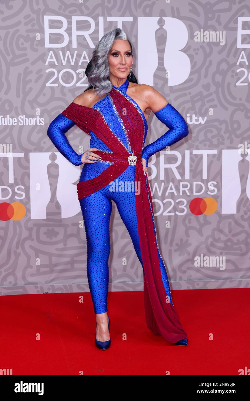 Michelle Visage poses for photographers upon arrival at the Brit Awards ...