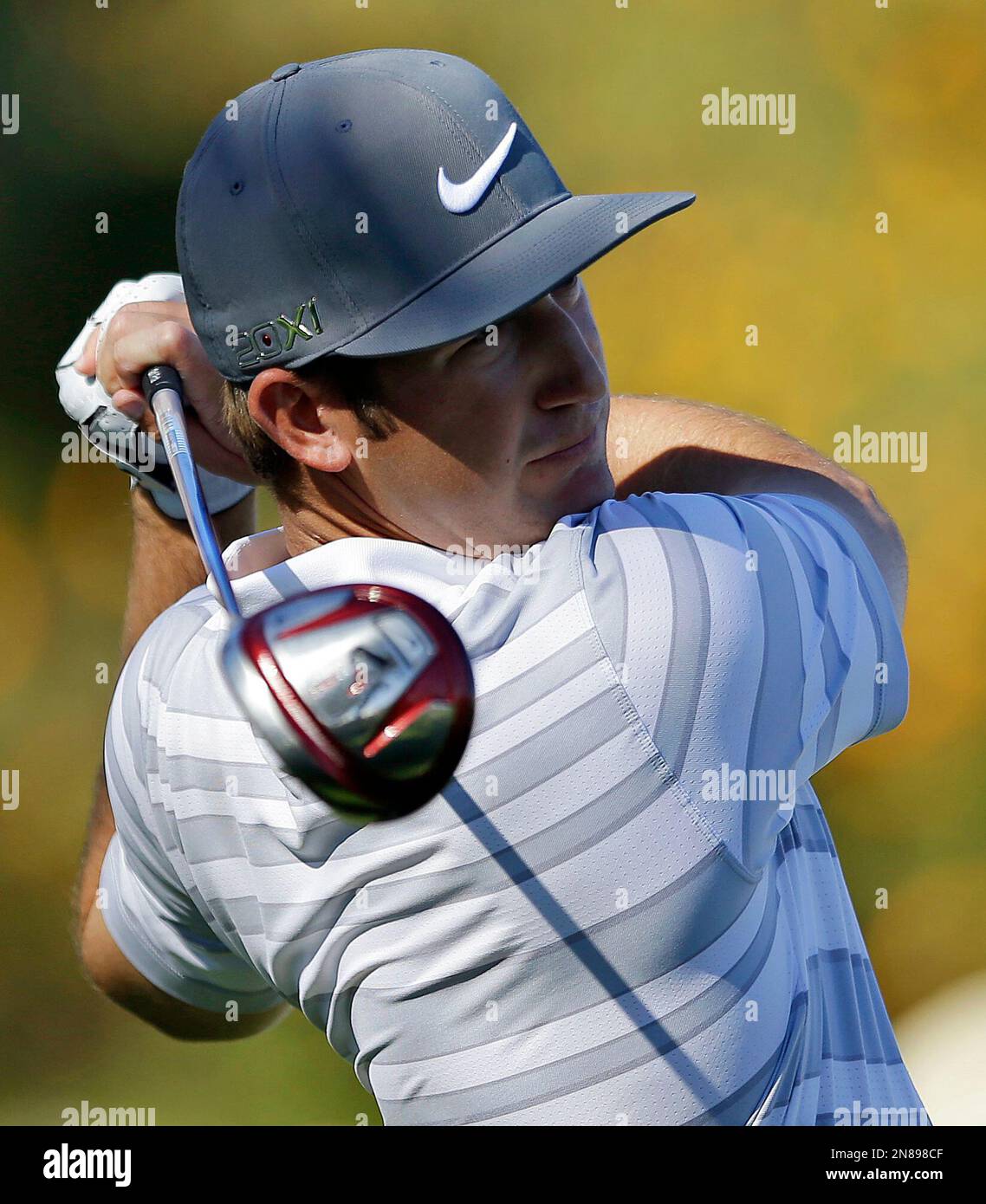 Kevin Chappell hits off the sixth tee during the final round of the ...