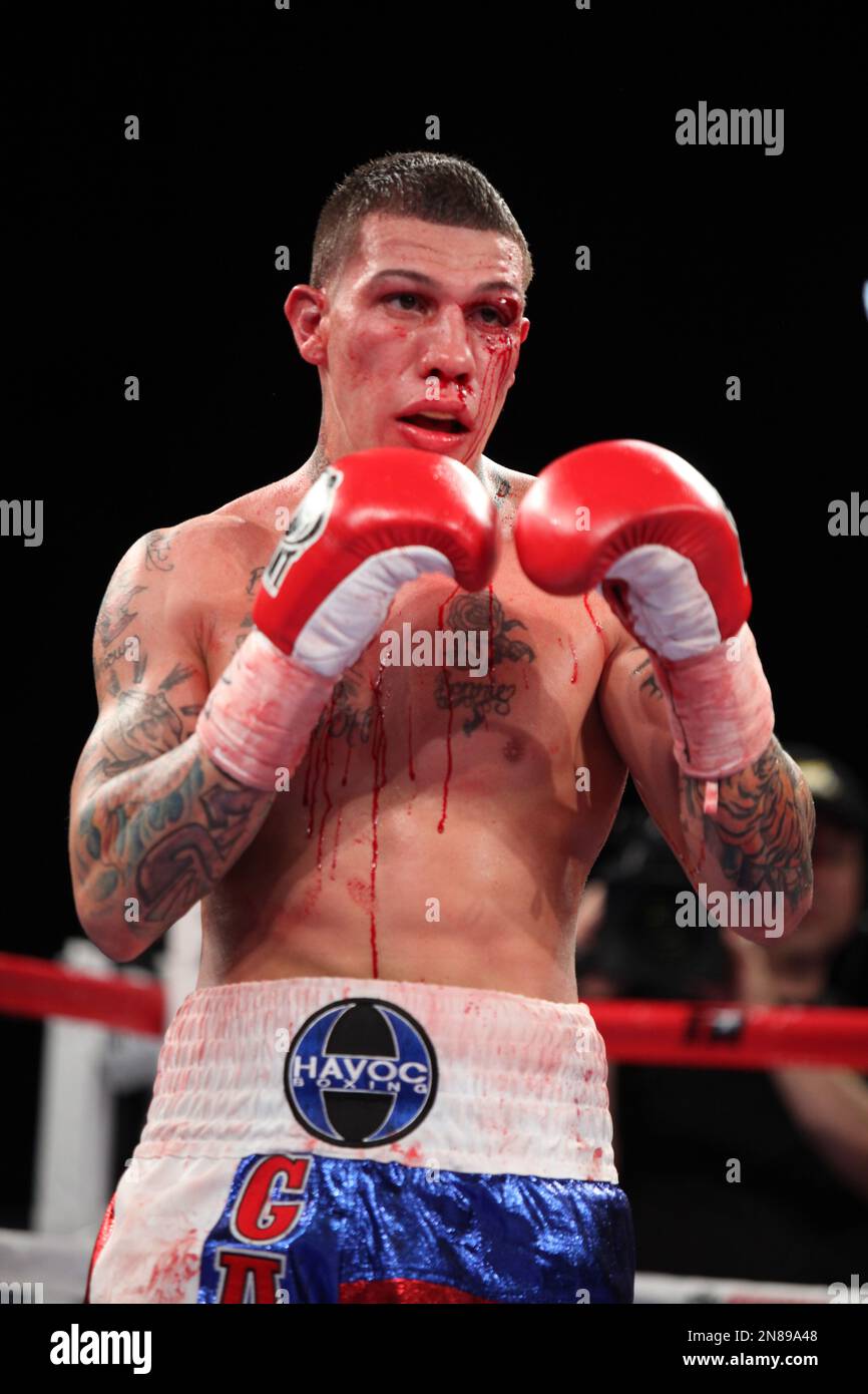 Gabriel Rosado is seen covered in blood during his fight against ...