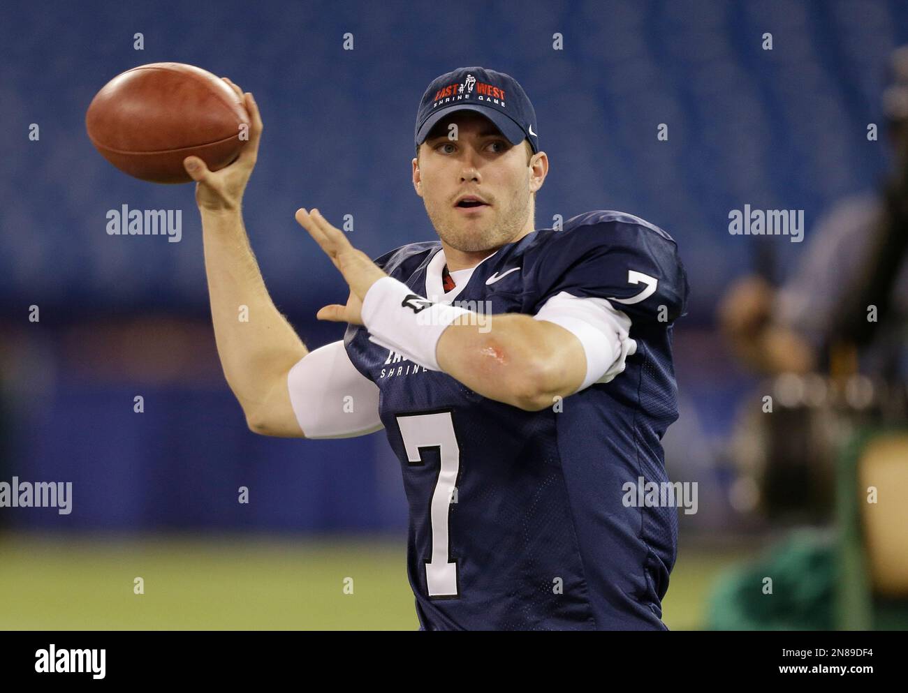 West quarterback Seth Doege, of Texas Tech, during the East West Shrine ...