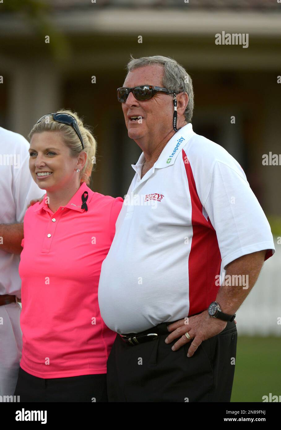 Fuzzy Zoeller, right, stands with his daughter Gretchen Zoeller after ...