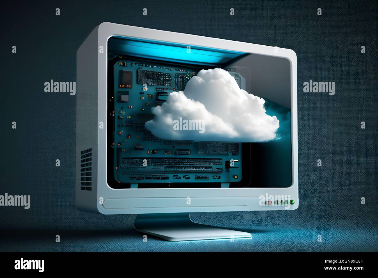 Cloud Storage Web Technology For Storing Data Through The Internet When