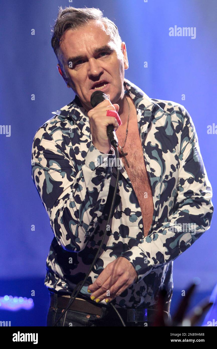 Morrissey, former singer for the 80’s alternative rock band The Smiths ...