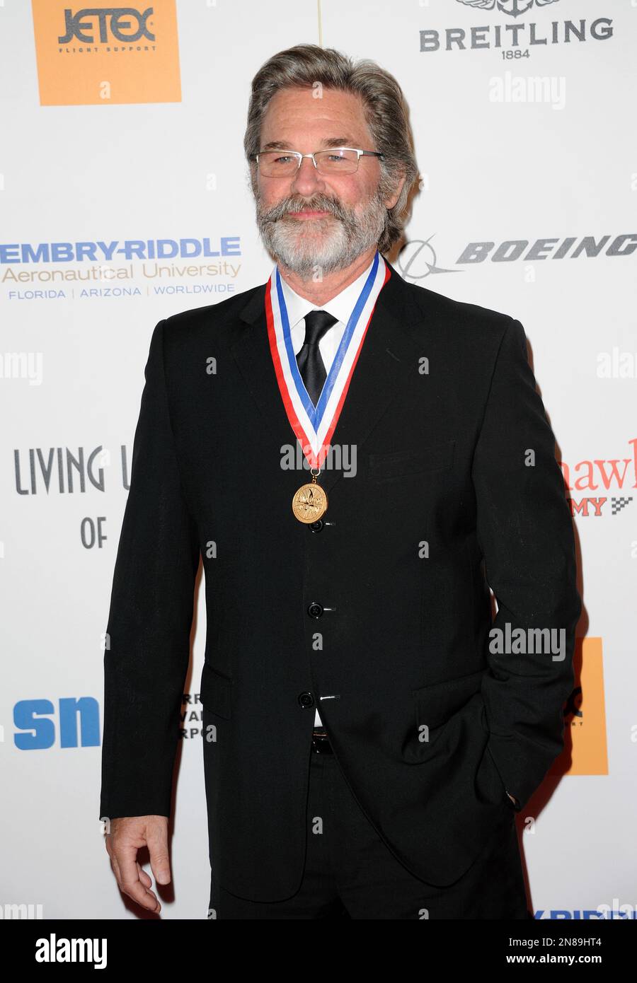 Kurt Russell arrives at the Living Legends of Aviation awards at the ...