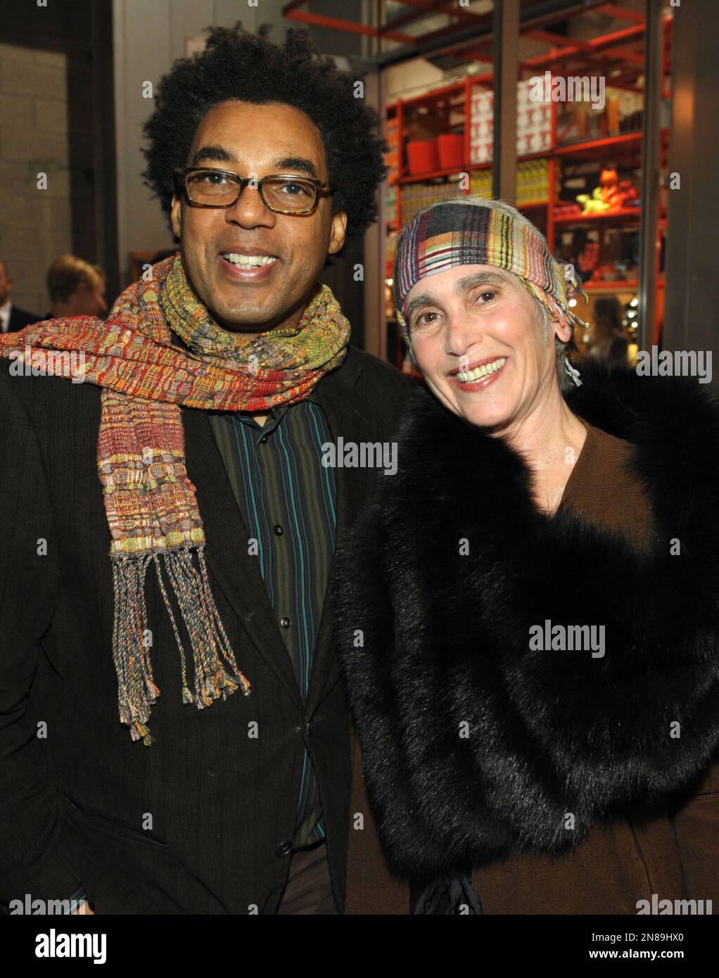 Rick Lowe, left, and Elsa Longhauser attend the Santa Monica Museum of ...