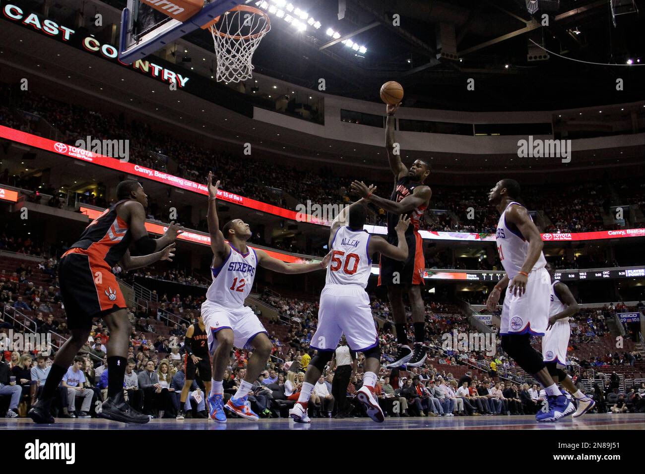 Toronto Raptors' Amir Johnson in action during an NBA basketball game ...