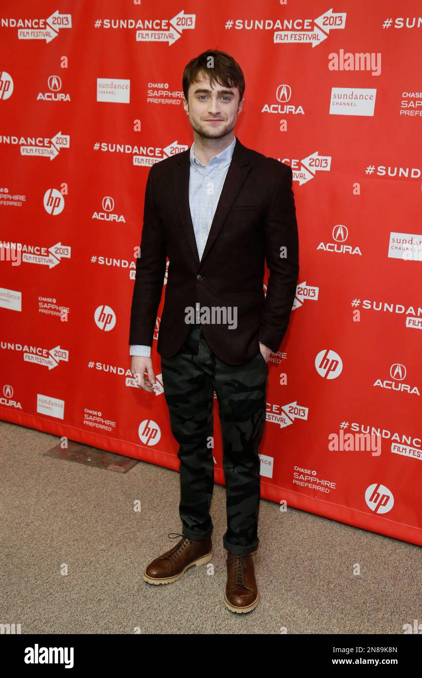 Actor Daniel Radcliffe poses at the premiere of "Kill Your Darlings ...