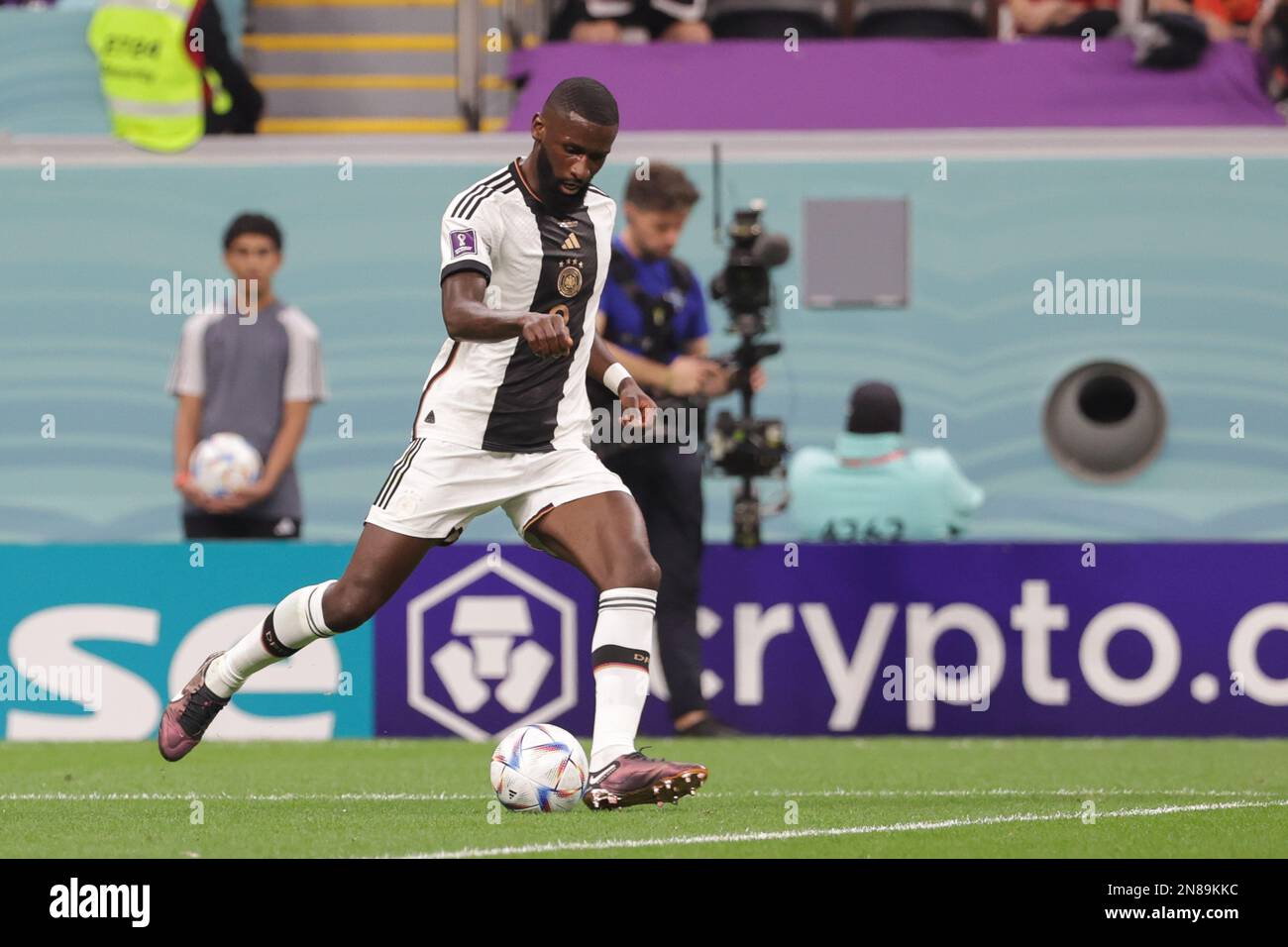 Antonio Rudiger of German in action during the FIFA World Cup Qatar ...
