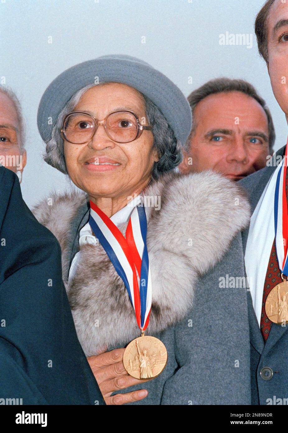 Civil rights activist Rosa Parks received an Ellis Island Medal of ...