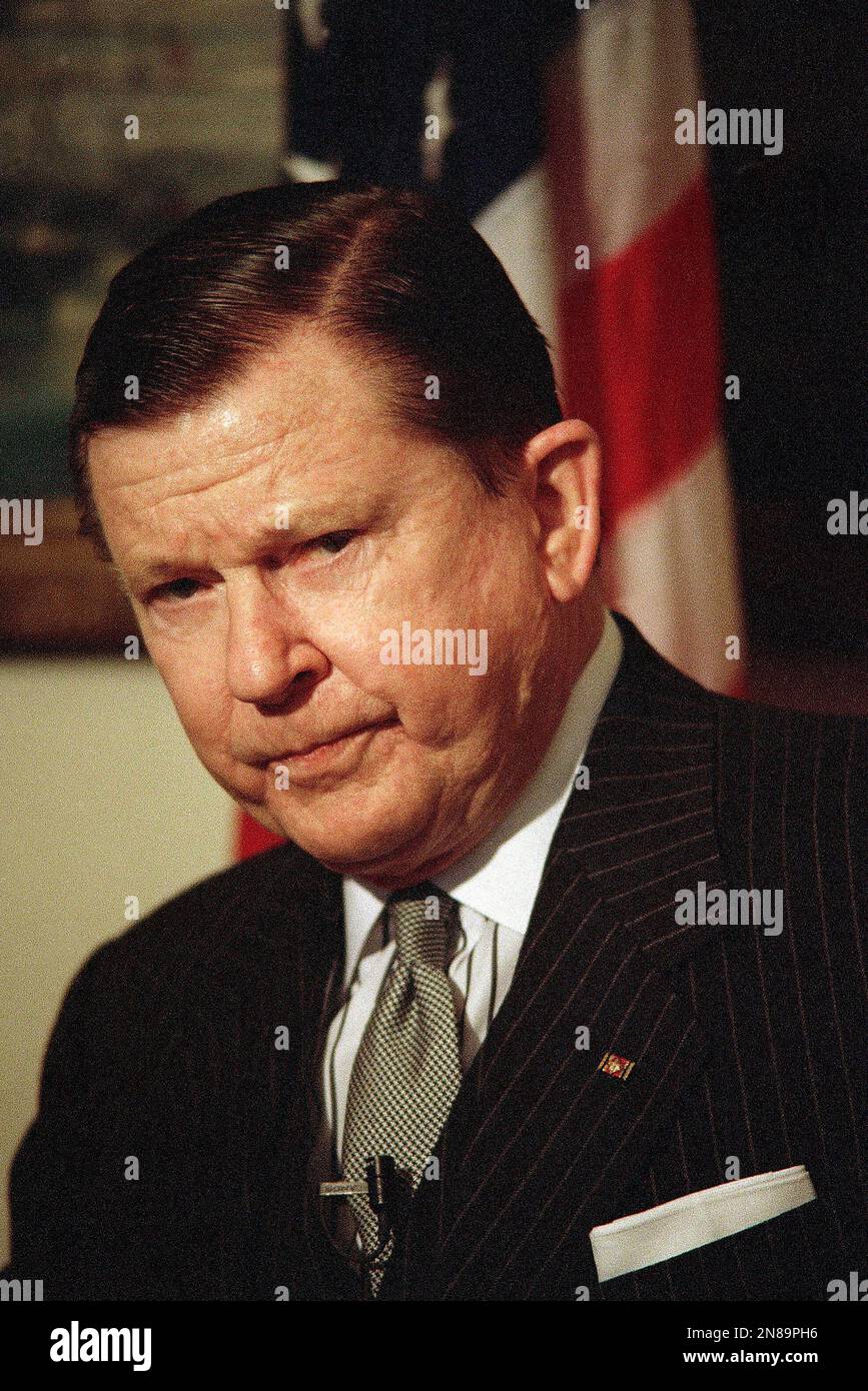 FILE - In this March 9, 1989, file photo, John Tower poses after ...
