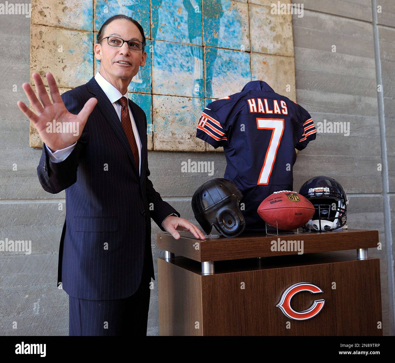 Chicago Bears NFL football team new head coach Marc Trestman poses in ...