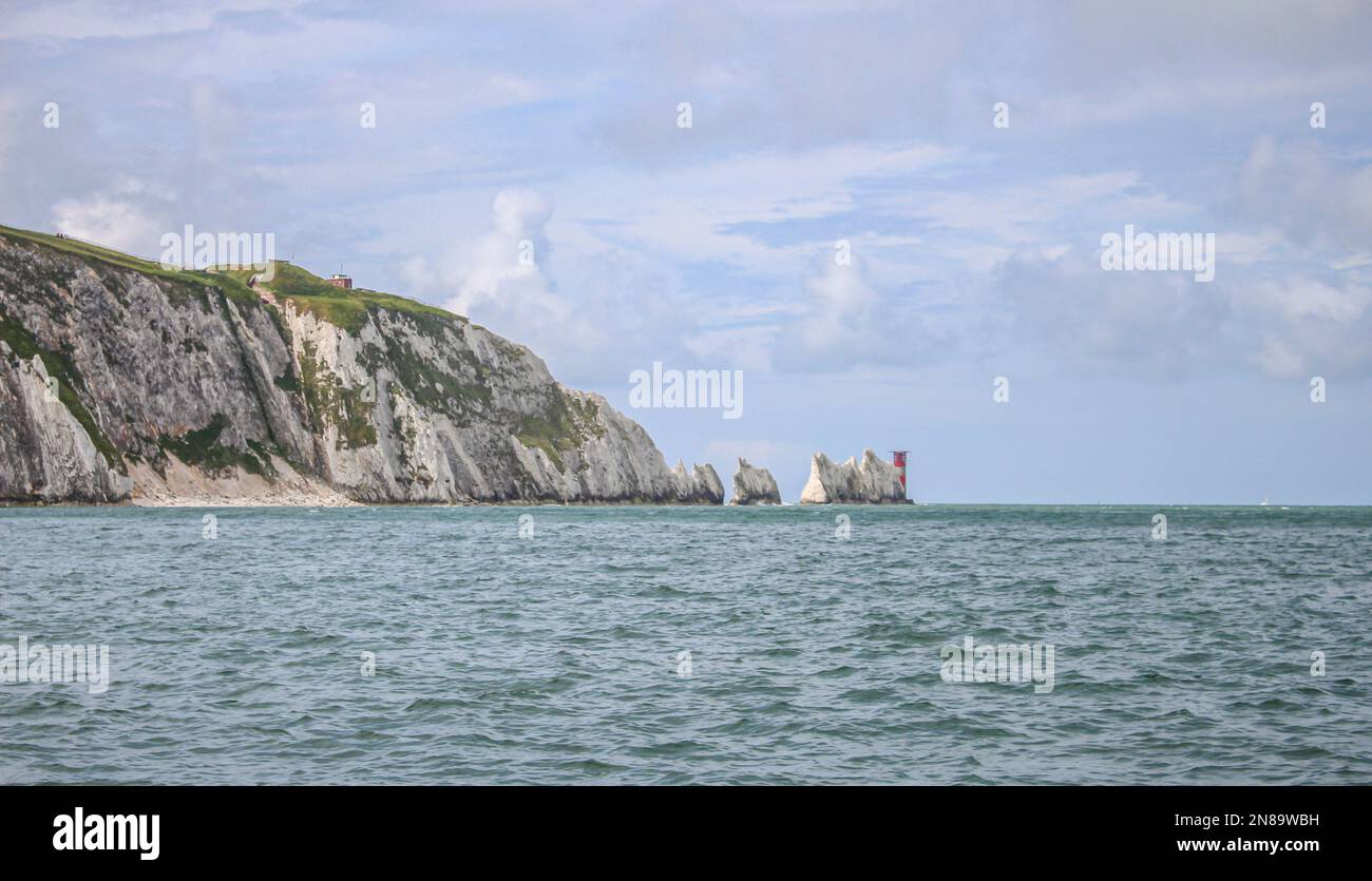 Late summer evening at the Needles.Beautiful landscape from The Needles ...