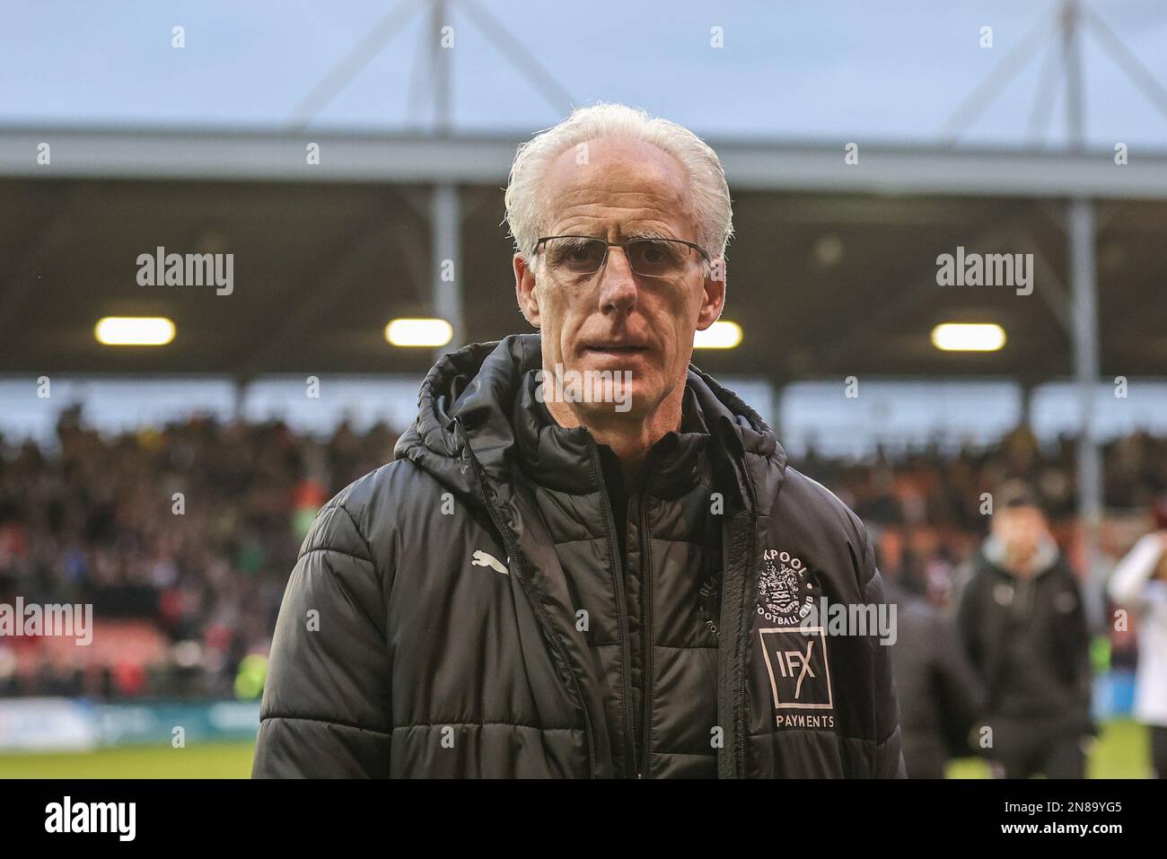 Mick McCarthy manager of Blackpool during the Sky Bet Championship ...