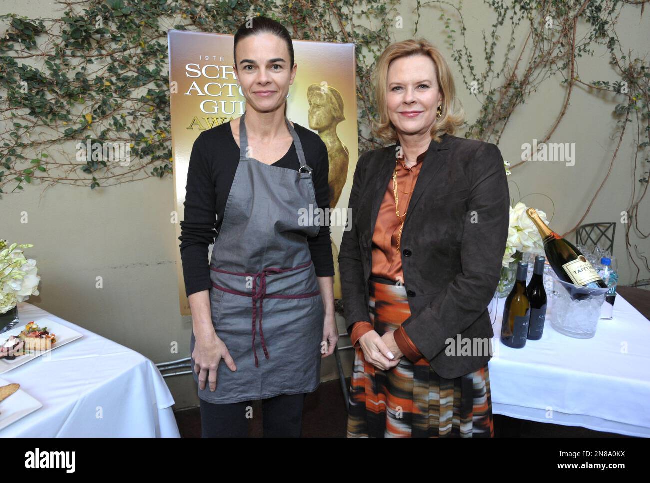 Chef Suzanne Goin and SAG president JoBeth Williams pose for ...