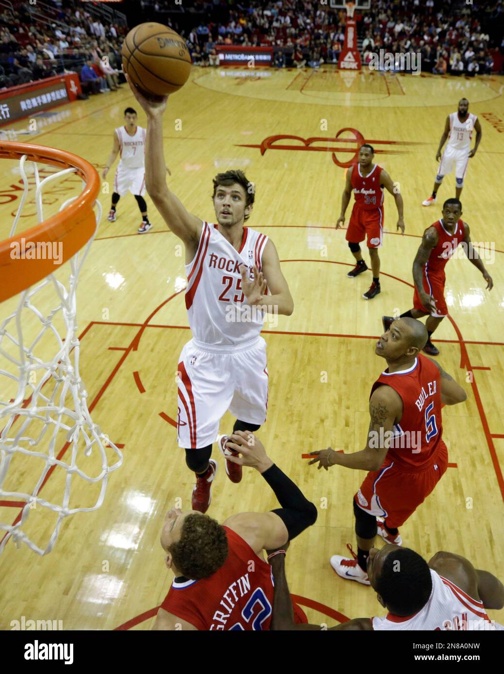 Houston Rockets small forward Chandler Parsons (25) goes up for a shot ...