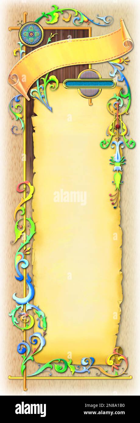 Artistic Vintage Vertical Congratulatory Diploma or Certificate on old ...