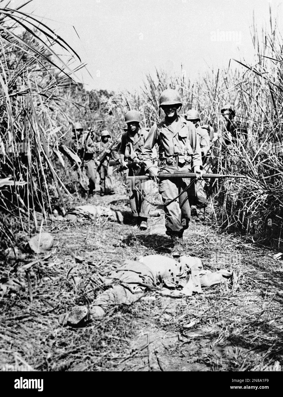 The first American ground forces attacking on continental Asia, under ...