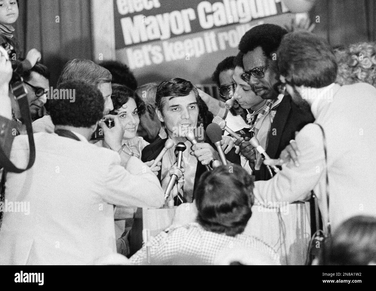 Richard Caliguiri, who was elected mayor of Pittsburgh speaks to the ...