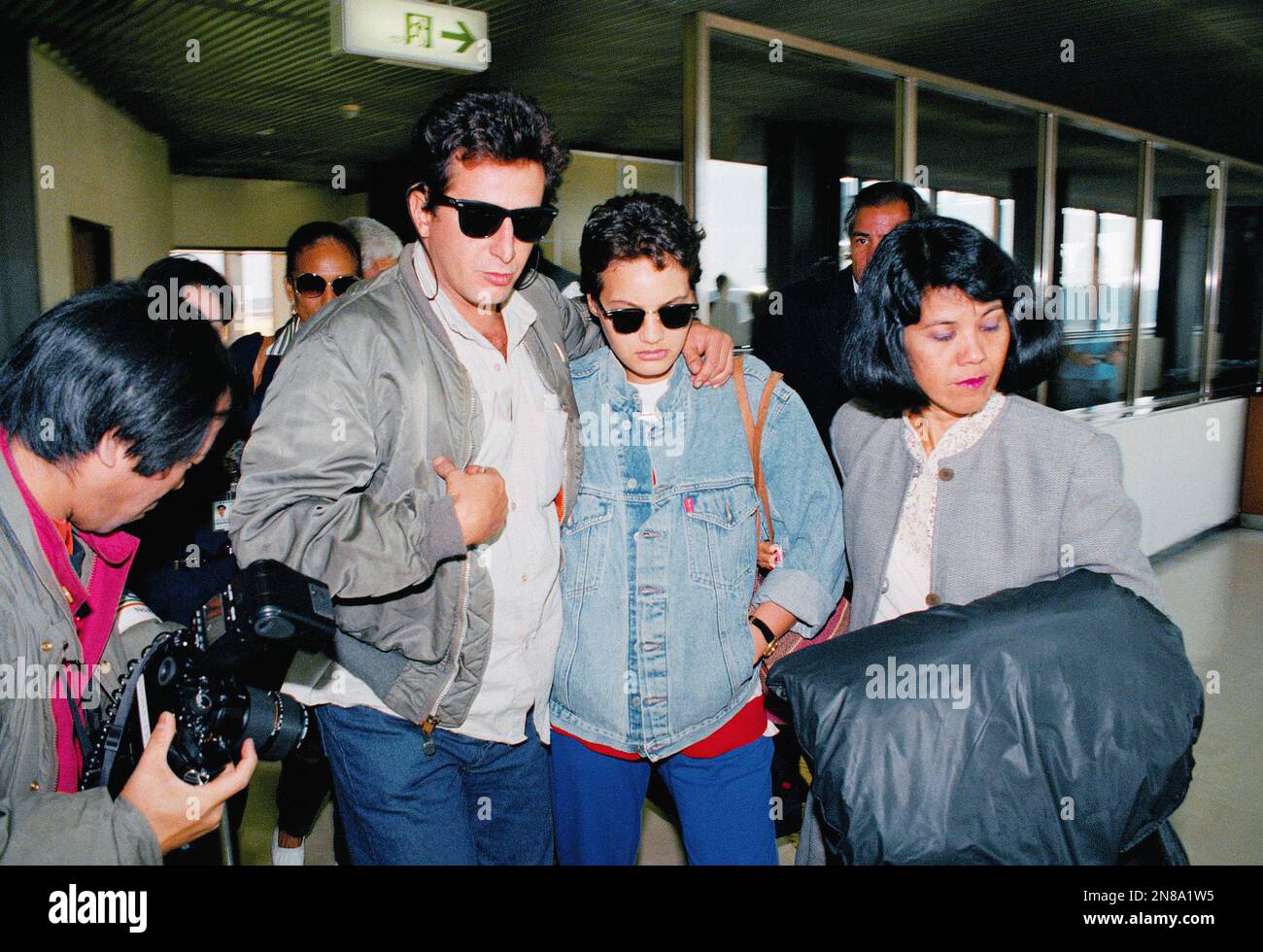 Cheyenne Brando, center, actor Marlon Brando's troubled daughter, is ...