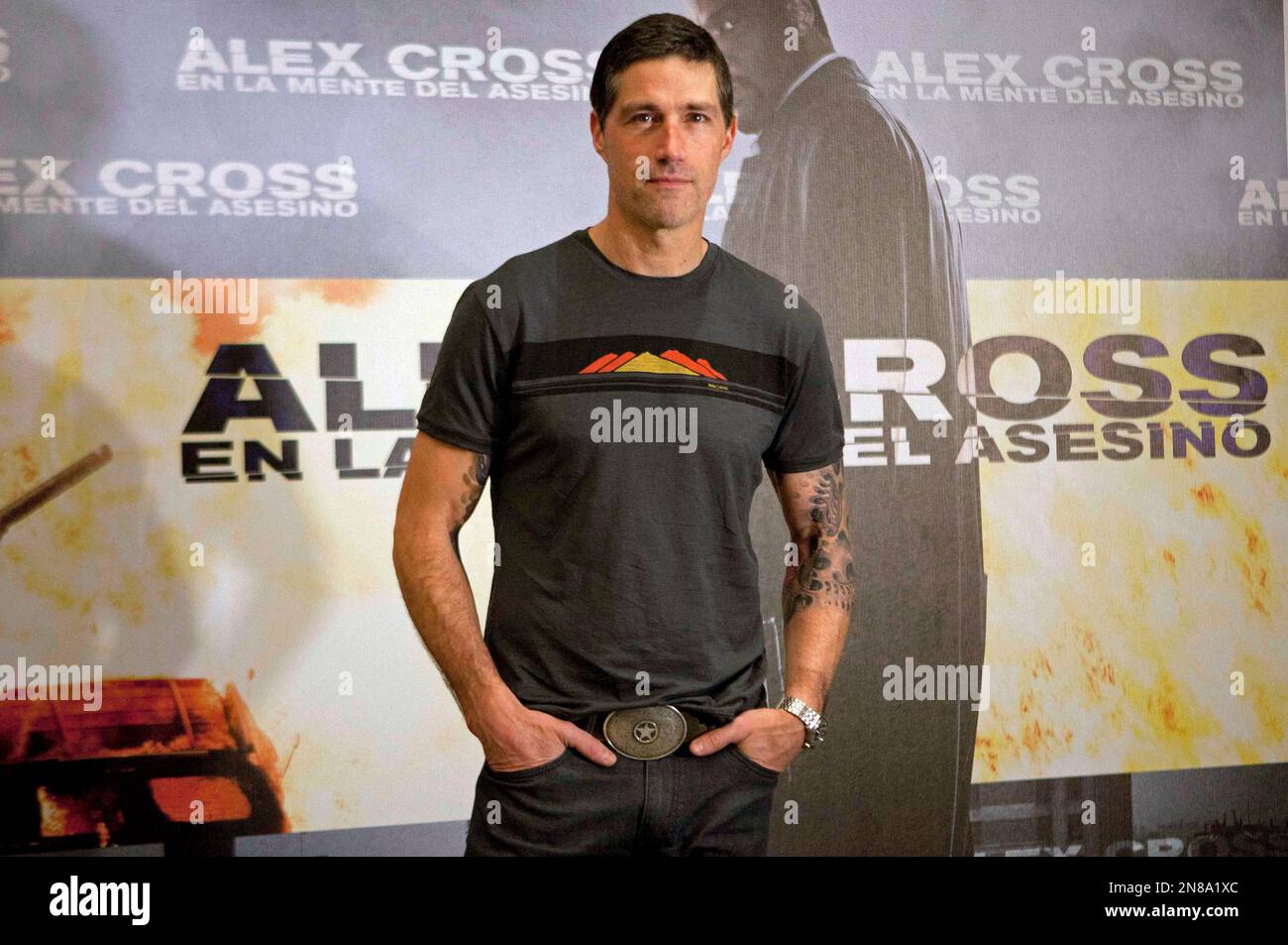 U.S. actor Matthew Fox poses for photos during a photo call promoting ...