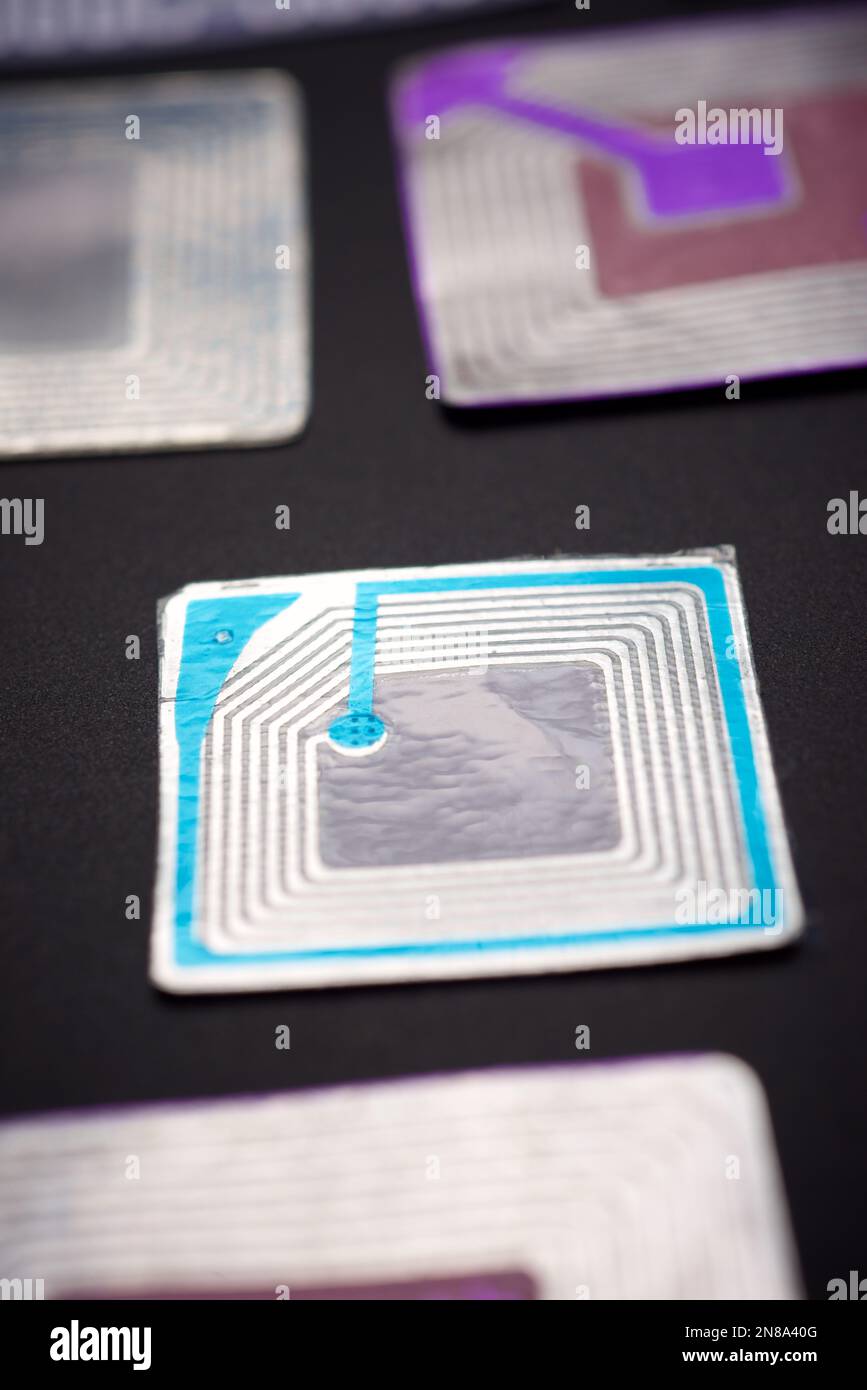 Rfid tags on a table Stock Photo - Alamy