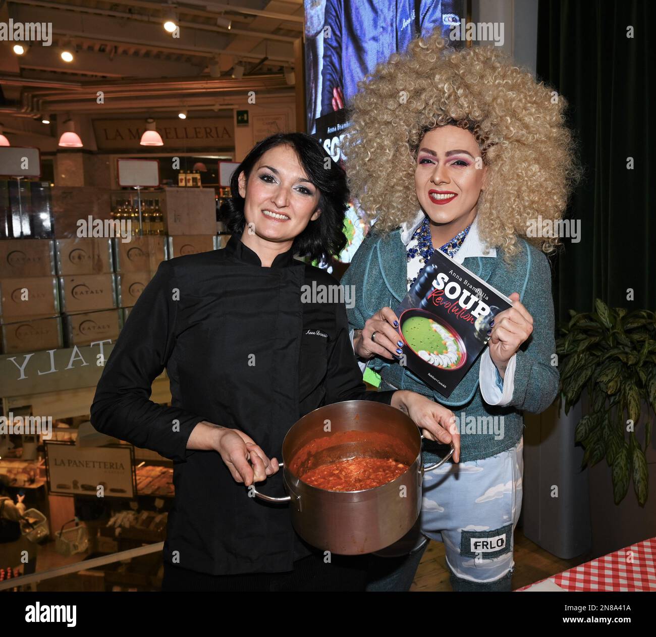 Milan, Italy. 11th Feb, 2023. Milan, Italy Anna Brambilla chef presents ...