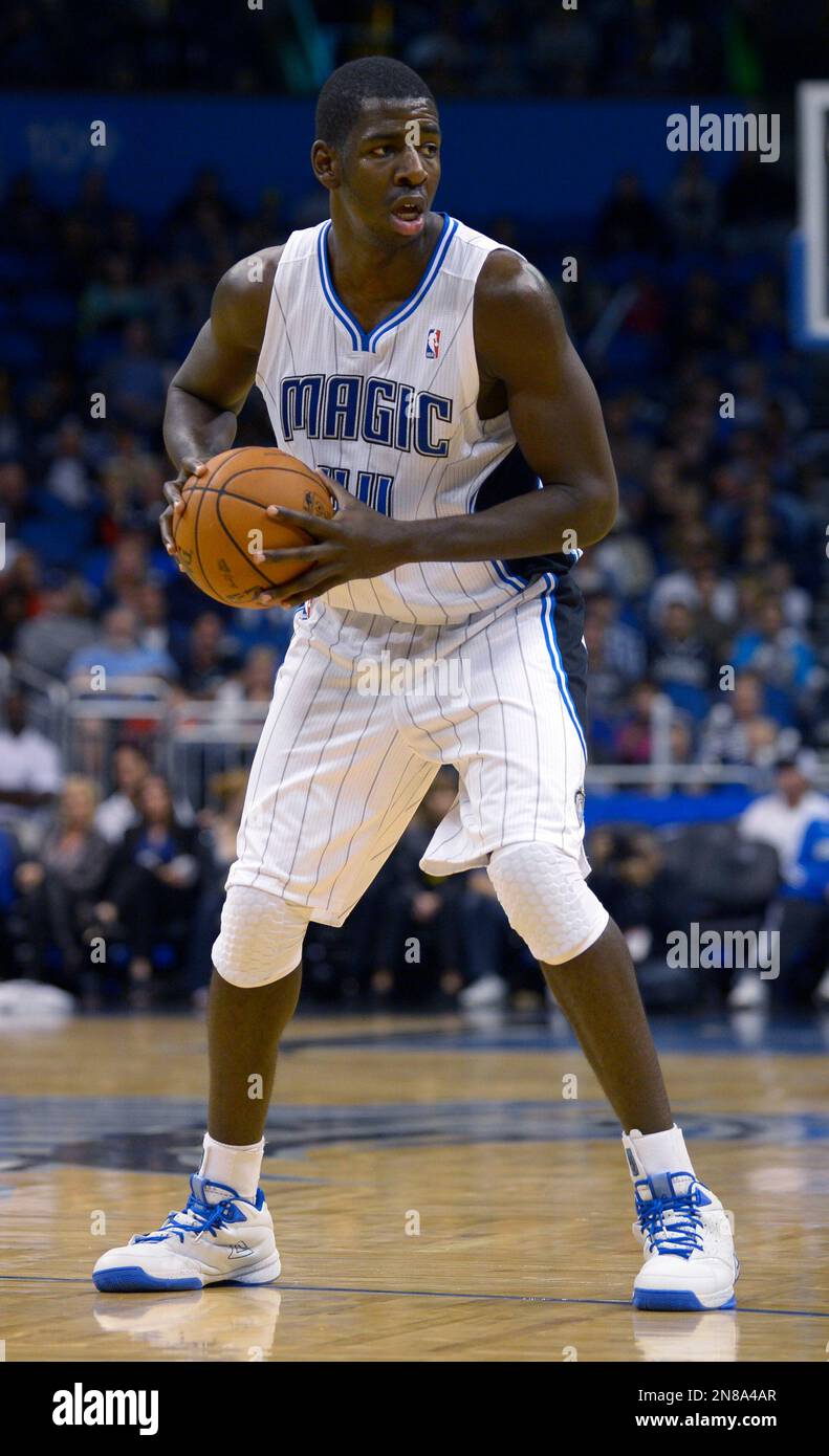 Orlando Magic forward Andrew Nicholson waits to pass the ball during ...