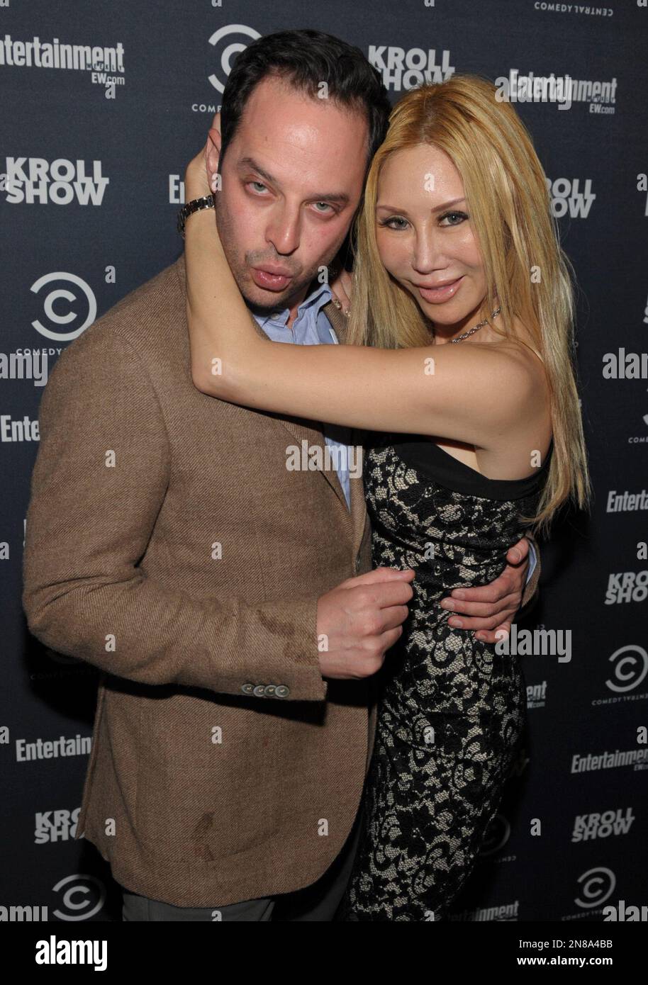 Actor/comedian Nick Kroll, left, and actress Tess Broussard attend an ...