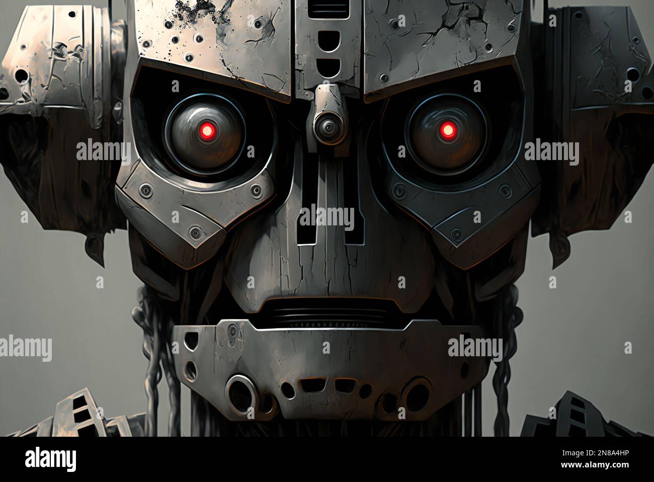 Cyborg face hi-res stock photography and images - Alamy